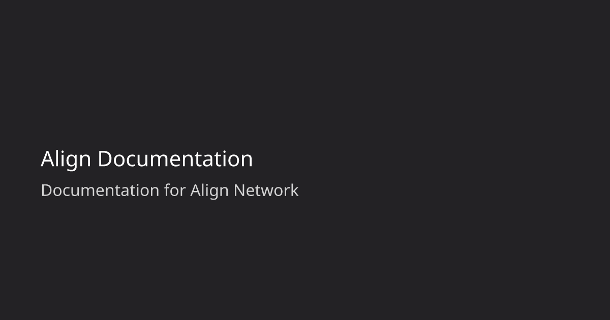 Align Documentation